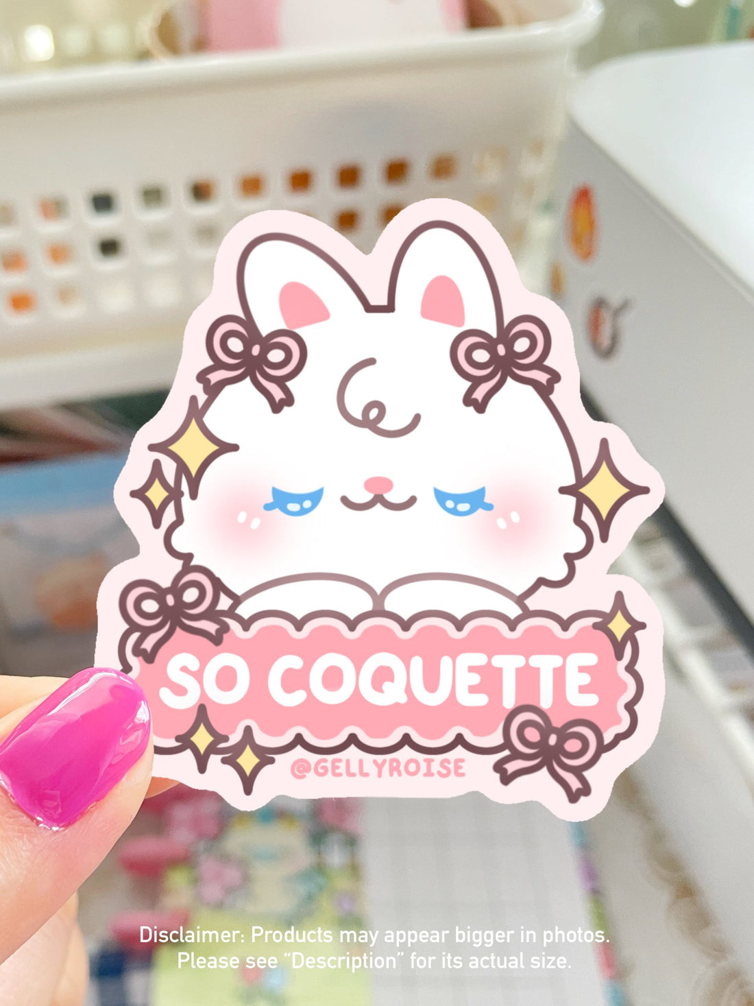 So Coquette Bunny Waterproof Sticker – Gelly Roise