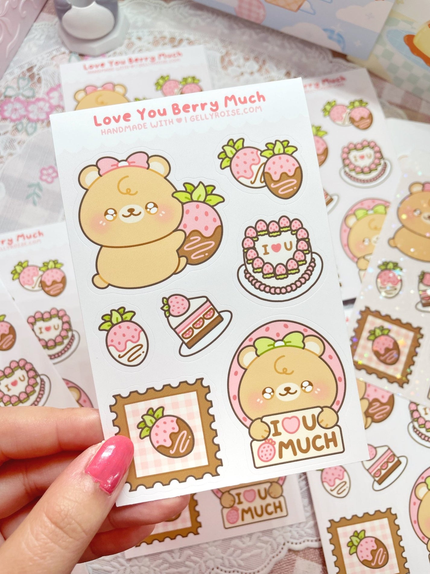 Love You Berry Much Sticker Sheet – Gelly Roise