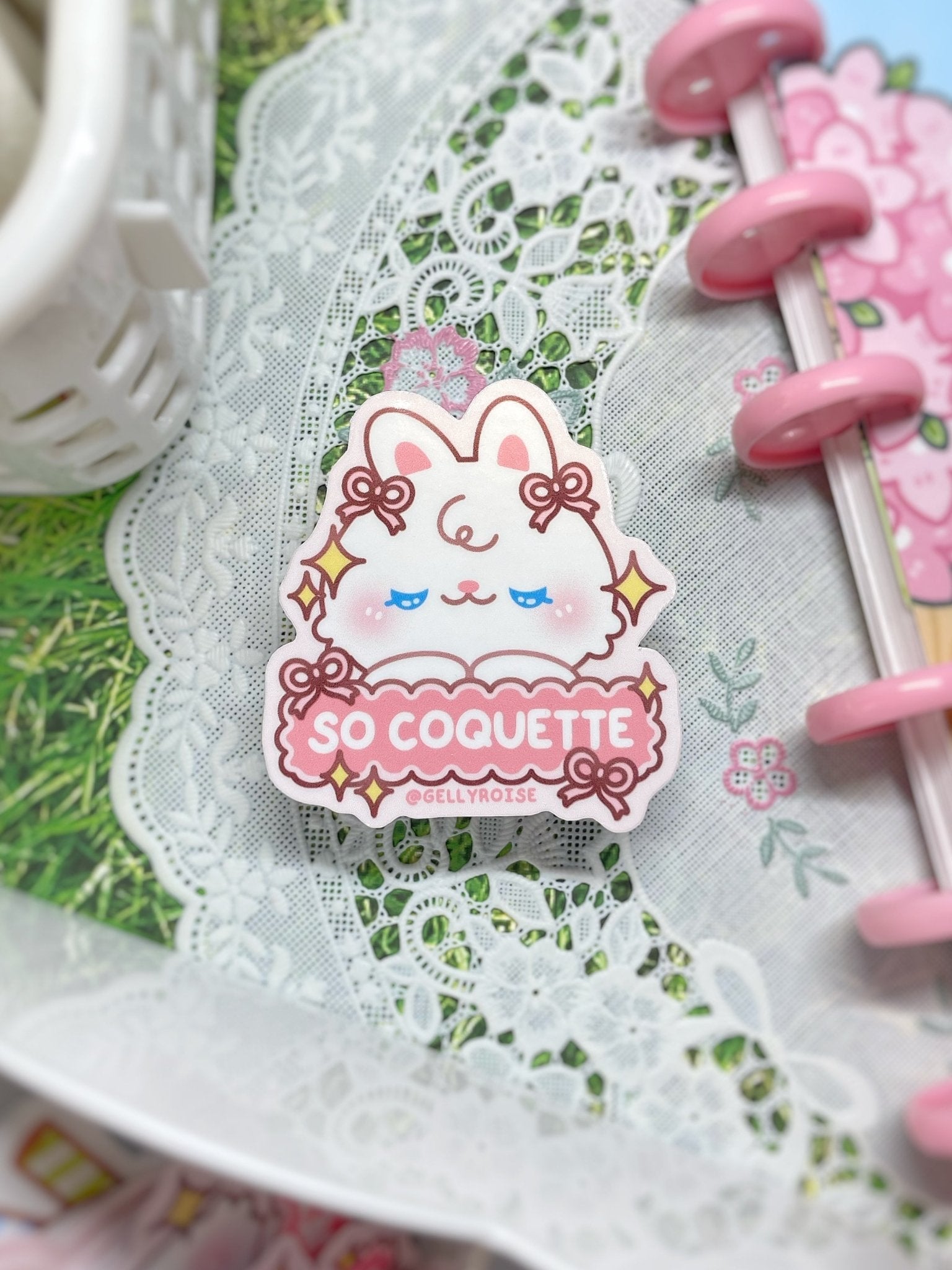 So Coquette Bunny Waterproof Sticker – Gelly Roise